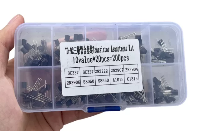 Hộp transitor tổng hợp 10 loại NPN và PNP từ BC337 tới C1815